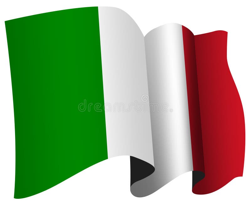 Italy Text with Italian Flag Stock Illustration - Illustration of ...