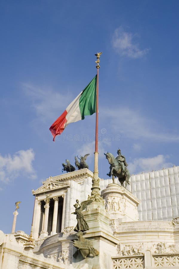 The Italian flag stock photo. Image of city, rome, flag - 2534112