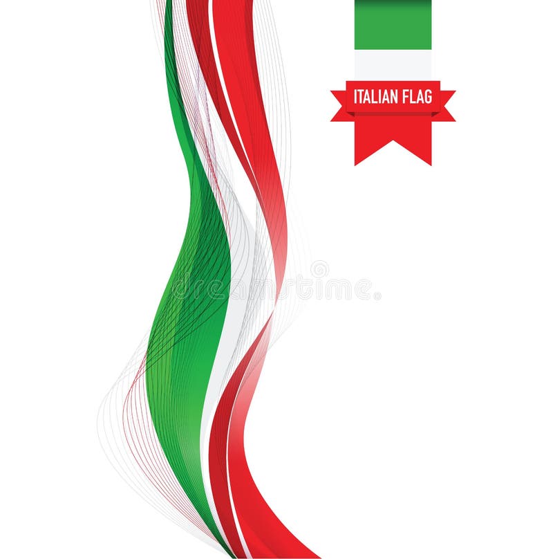 Italian flag stock vector. Illustration of rome, sign - 90717552
