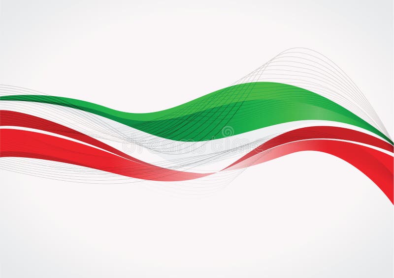 Italian flag stock vector. Illustration of modern, green - 90717589