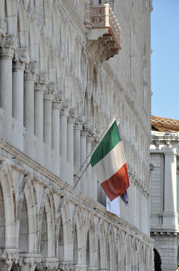 Italian flag on building stock photo. Image of architecture - 36660710