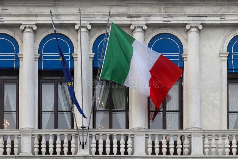 Italian flag stock image. Image of italian, pole, flagpole - 41460059