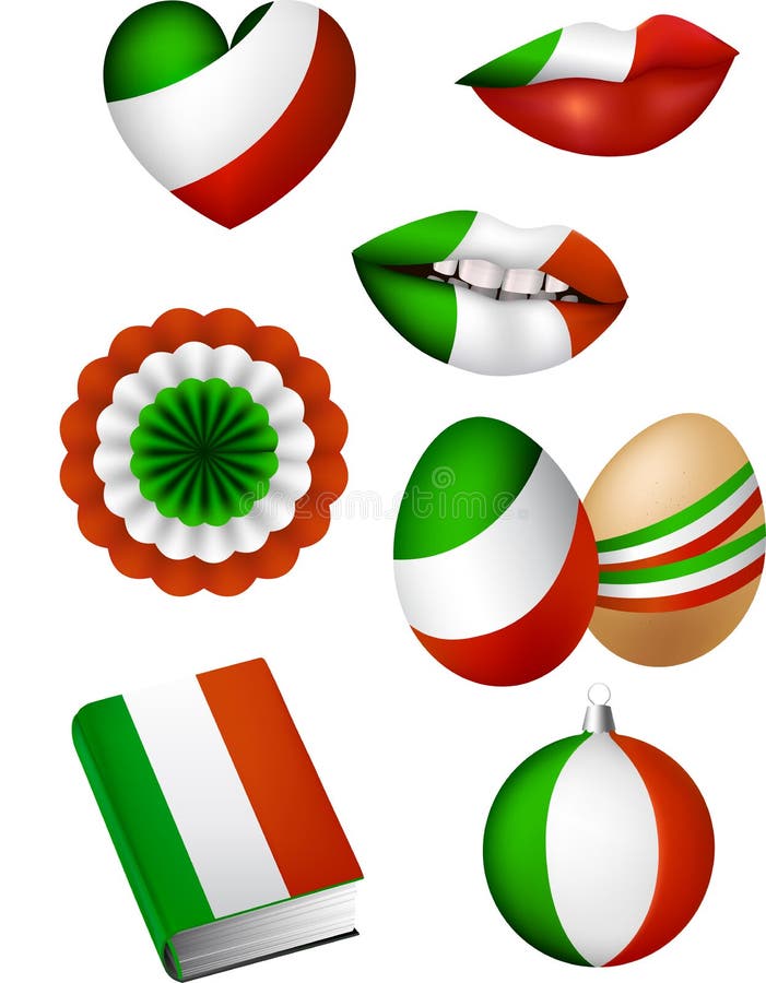 Italy Text with Italian Flag Stock Illustration - Illustration of ...