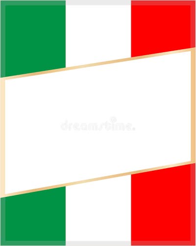 Italian Flag Frame Design Template Stock Vector - Illustration of page ...