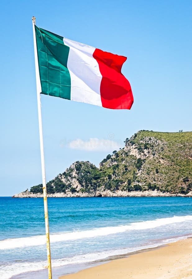Italian flag stock image. Image of flag, beach, closeup - 30009715