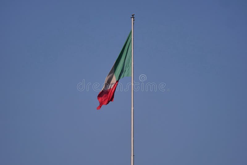Italian Flag on Hight Pole. Stock Photo - Image of house, dalmine ...