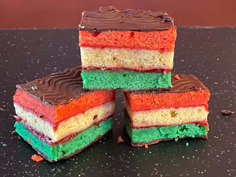 Italian Flag Rainbow Cookies Stock Image - Image of rainbow, surface ...