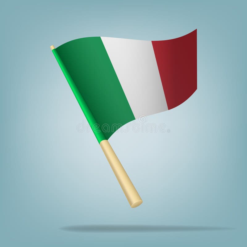 Italian Flag, Vector Illustration Stock Vector - Illustration of green ...