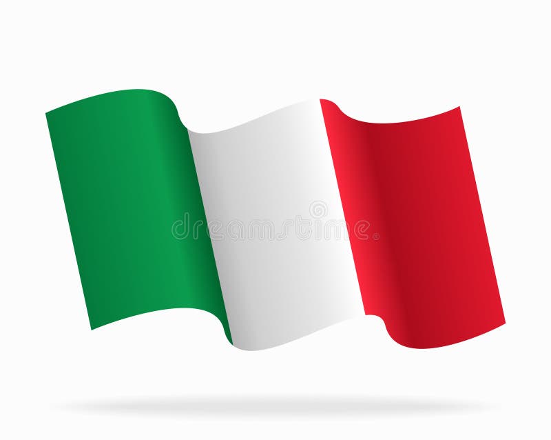 Italian Flag Wavy Background Layout. Vector Illustration. Stock ...