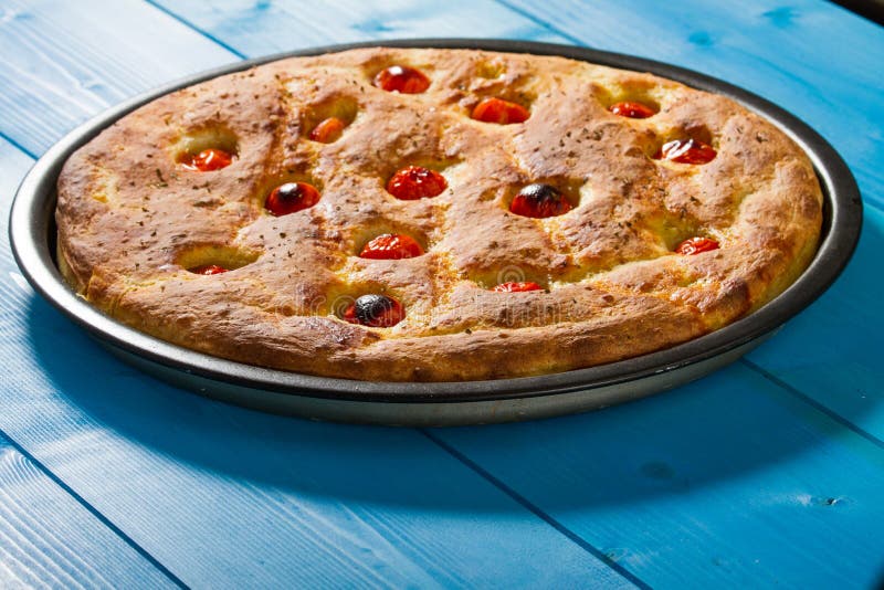 Italian Flat Bread stock photo. Image of pizza, focaccia - 50362306