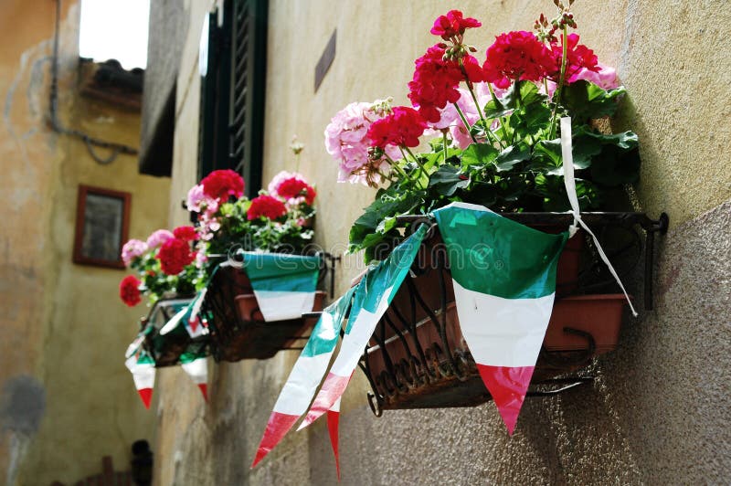 Italian flowers stock photo. Image of italy, flag, town - 20646180