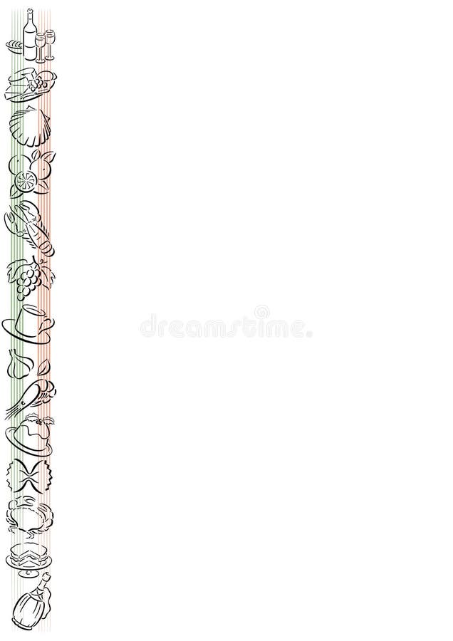 Italian food border stock vector. Illustration of client - 6215362