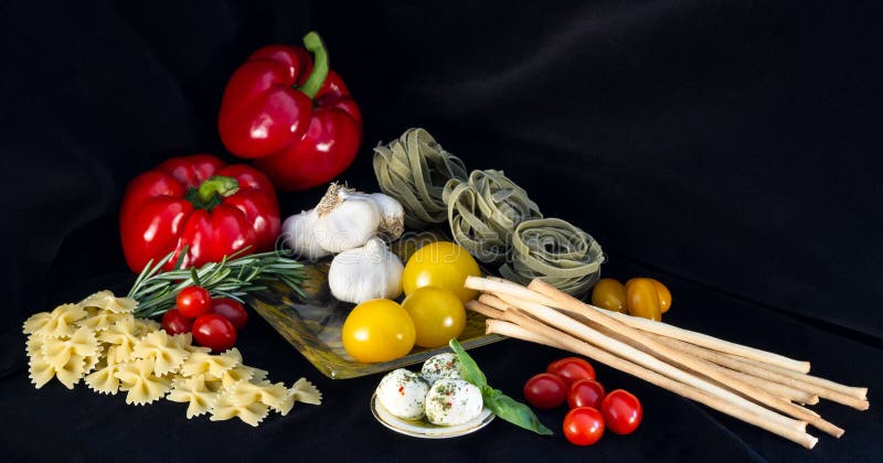 Italian Food Ingredients stock image. Image of preparation - 53243597