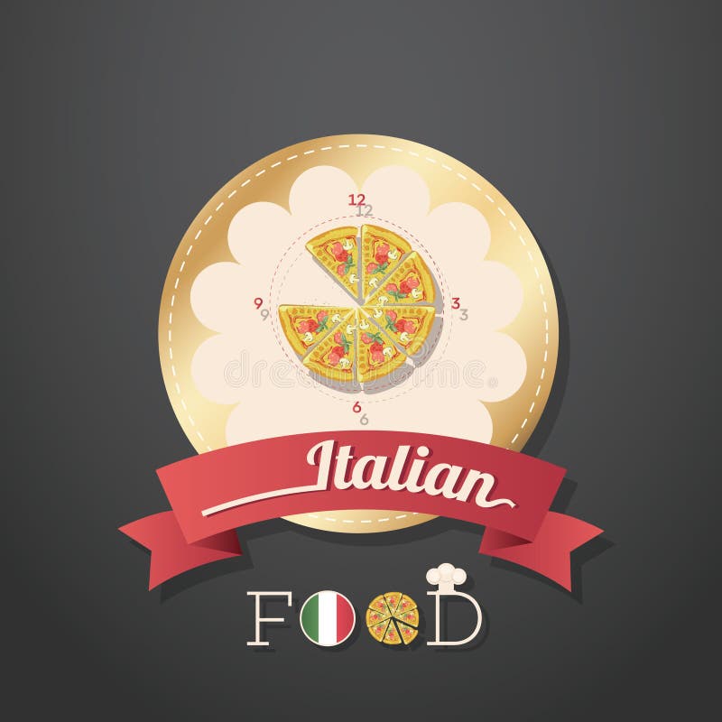 Italian Food Labels. Vector Illustration Decorative Design Stock Vector ...