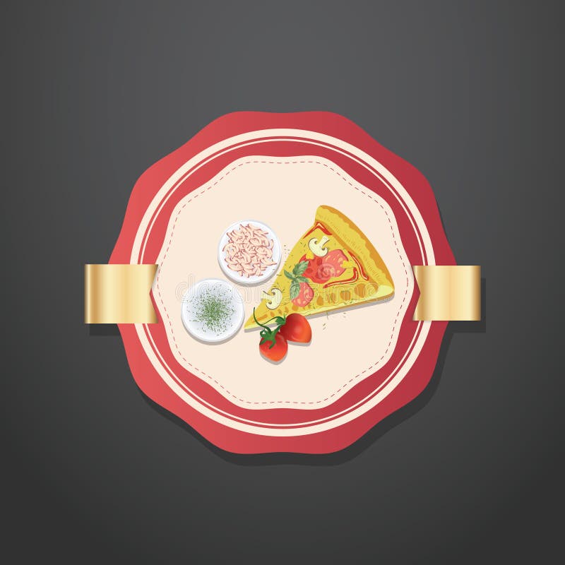 Italian Food Labels. Vector Illustration Decorative Design Stock Vector ...