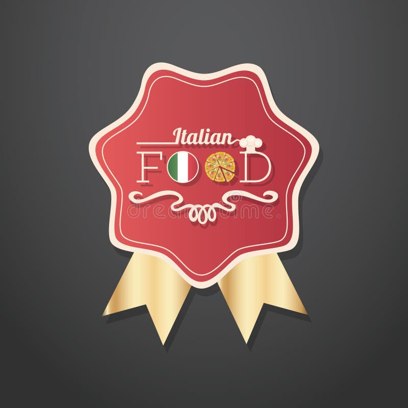 Italian Food Labels. Vector Illustration Decorative Design Stock Vector ...