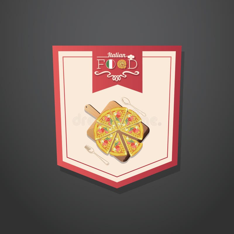 Italian Food Labels. Vector Illustration Decorative Design Stock Vector ...