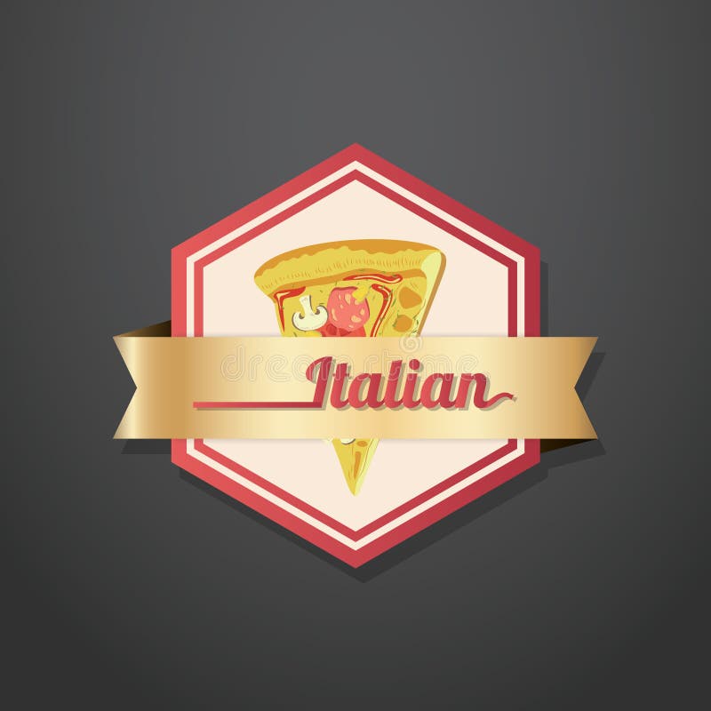 Italian Food Labels. Vector Illustration Decorative Design Stock Vector ...
