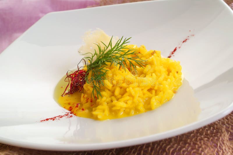 Italian Food Recipes, Saffron Rice Stock Photo - Image of italy, pistil ...