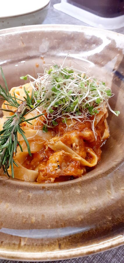 Italian Food - Tagliatelle with RagÃ¹ Stock Image - Image of kitchen ...