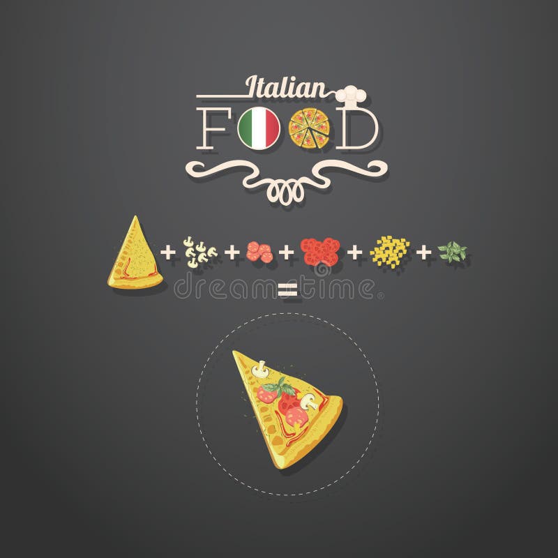 Italian Food. Vector Illustration Decorative Design Stock Vector ...