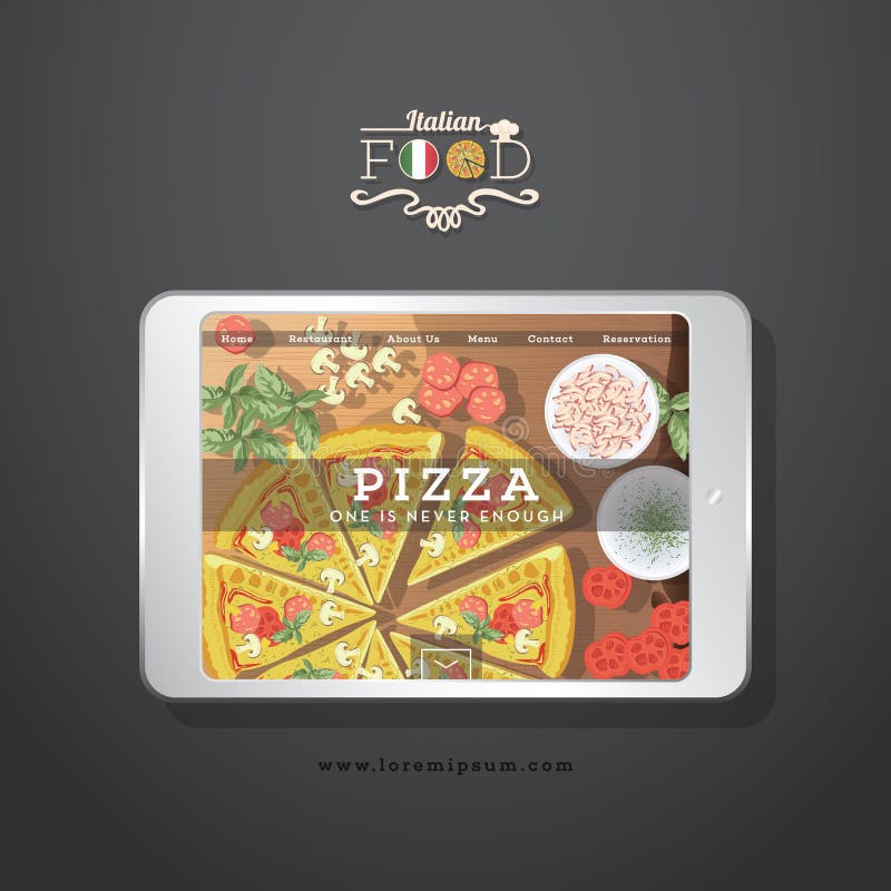 Italian Food. Vector Illustration Decorative Design Stock Vector ...