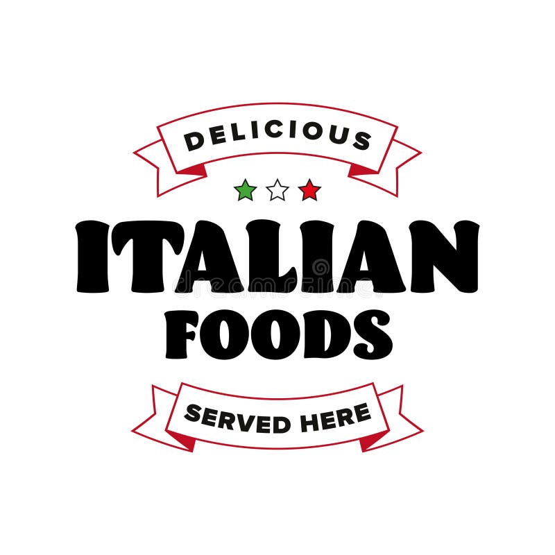 Italian Foods sign logo stock vector. Illustration of icon - 102360484