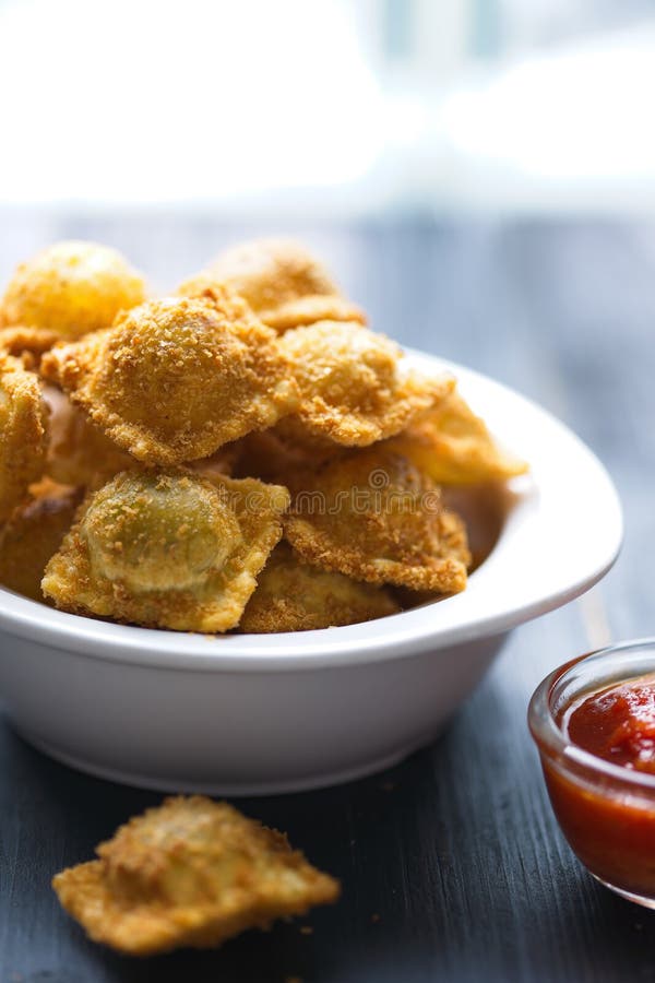 Italian Fried Ravioli Pasta Stock Image - Image of ravioli, pasta ...