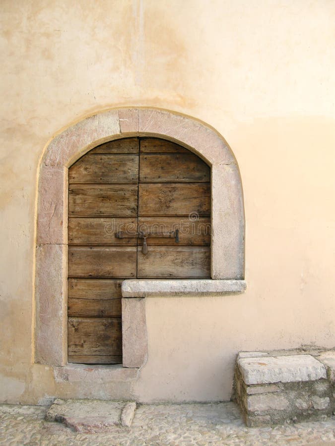 Italian front door stock image. Image of arch, wood, architecture ...