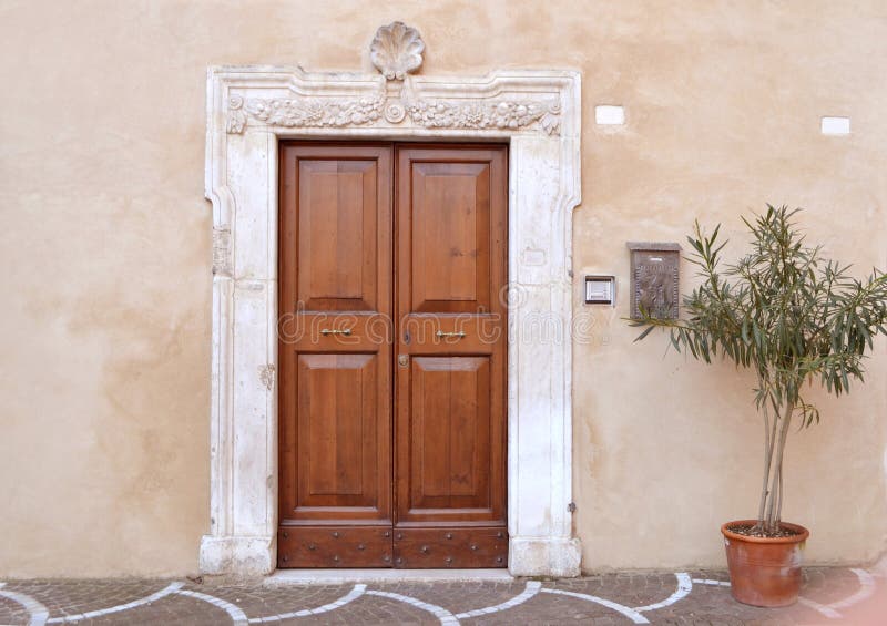Italian front door stock photo. Image of house, olive - 61832668