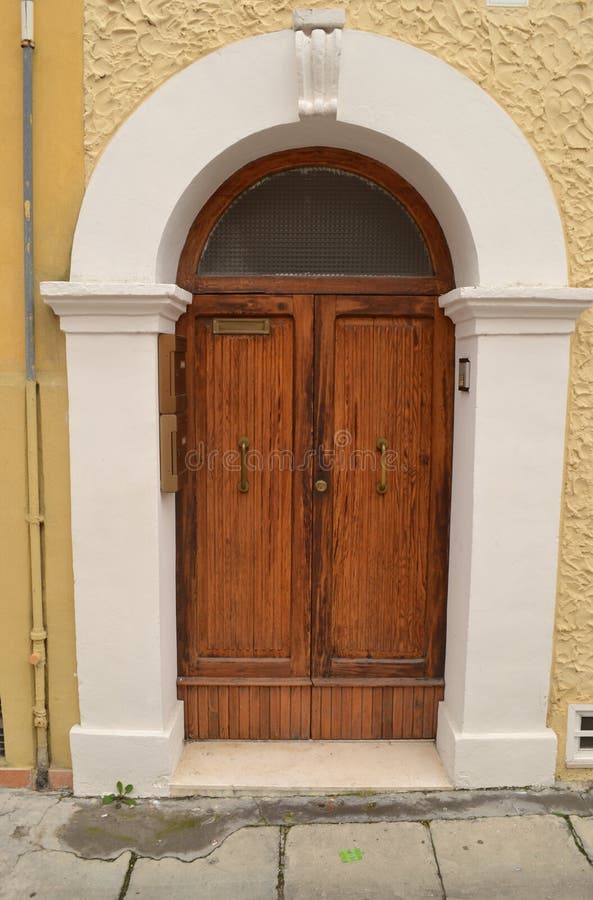Italian front door stock photo. Image of italian, plastered - 48372106