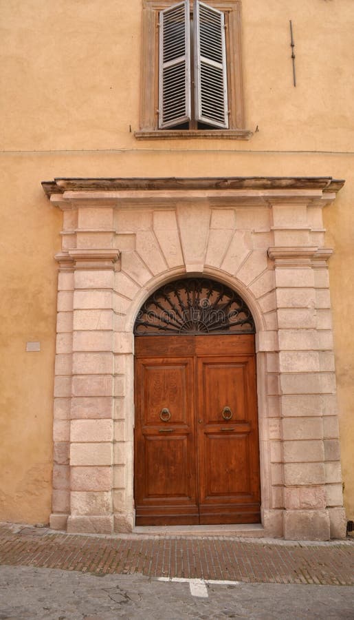 Italian front door stock photo. Image of brick, border - 36043622