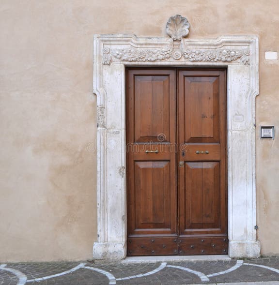 Italian front door stock photo. Image of outside, italian - 61816996
