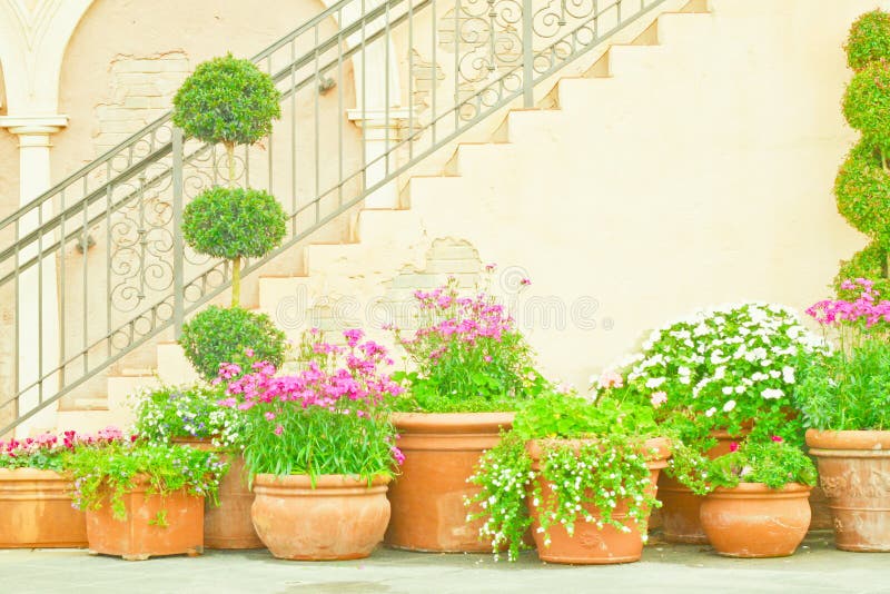 Italian garden stock photo. Image of gardening, flowers - 26711728