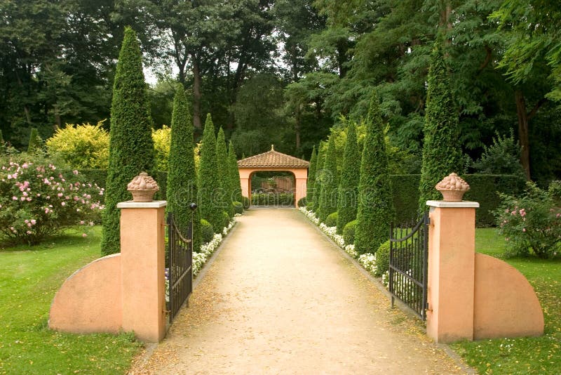 Italian garden stock photo. Image of classic, gate, gardening - 2927174
