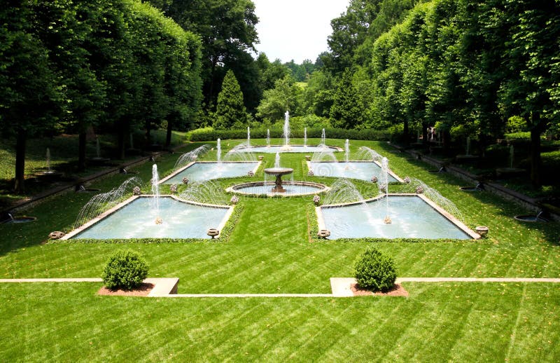 A Italian Garden Design in a Botanical Garden Editorial Photo - Image ...