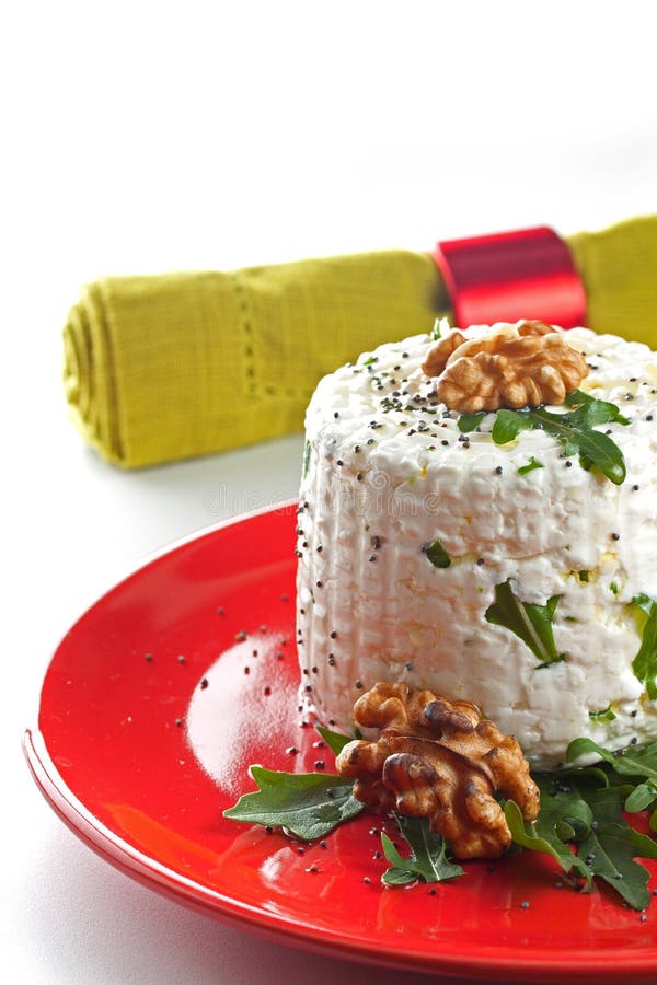 Italian goat cheese stock image. Image of power, leaves - 22931743