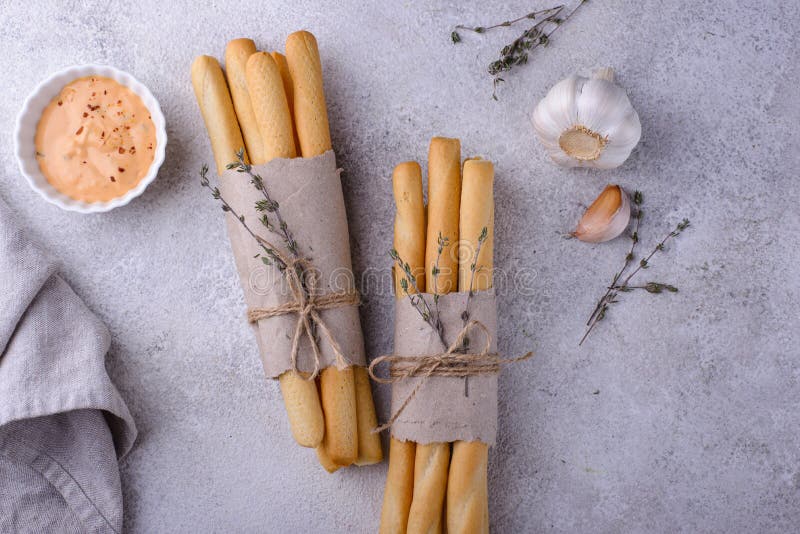 Italian Grissini, Traditional Appetizer Breadstick Stock Photo - Image ...