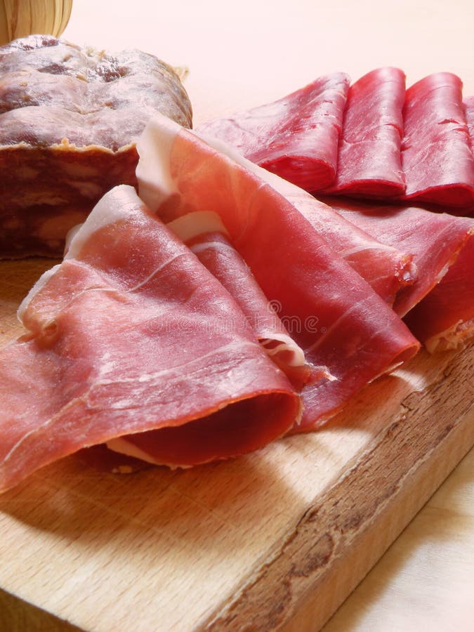 Italian ham and salami stock image. Image of appetizers - 22996439