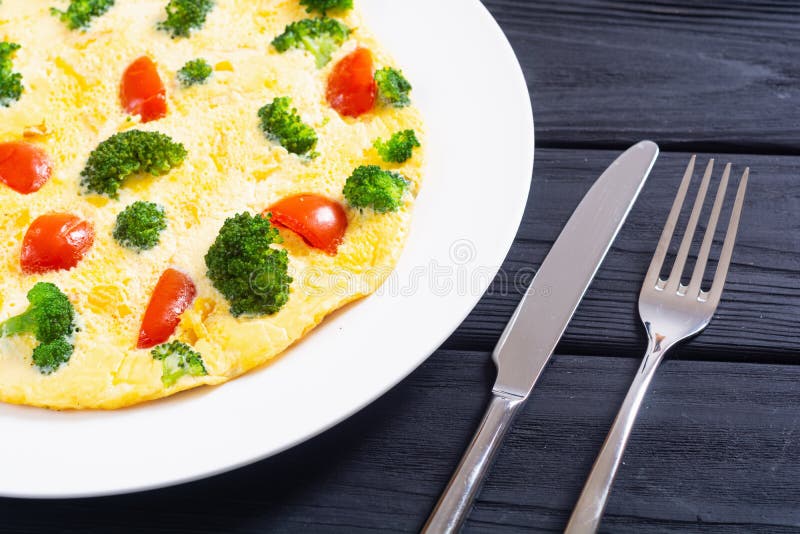Italian Healthy Breakfast Omelette Stock Photo - Image of omelette ...