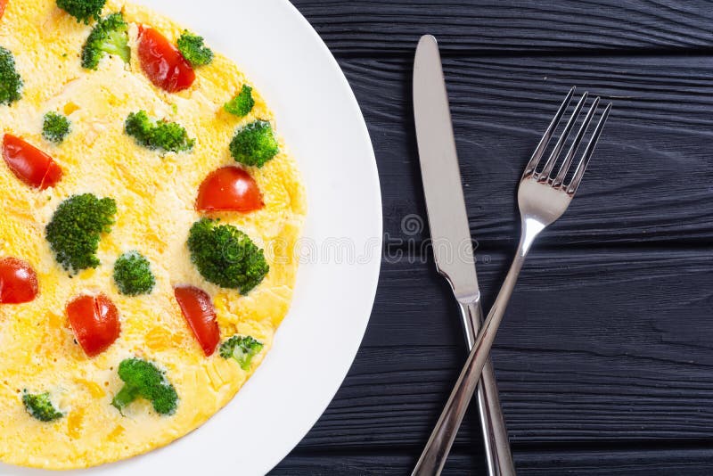 Italian Healthy Breakfast Omelette Stock Image - Image of italian ...