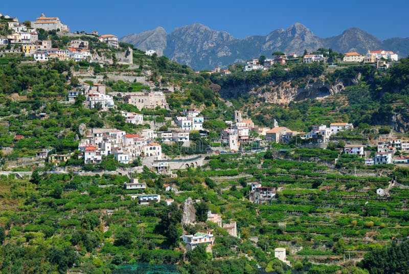 Italian hillside village stock photo. Image of europe - 29204230