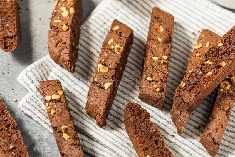 Italian Homemade Chocolate Biscotti Stock Image - Image of delicious ...