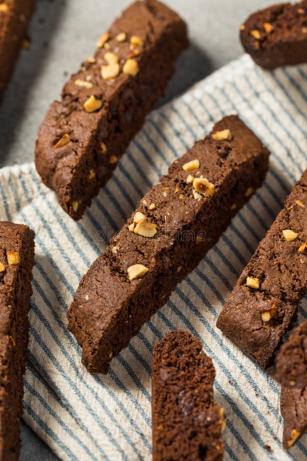 Italian Homemade Chocolate Biscotti Stock Image - Image of delicious ...
