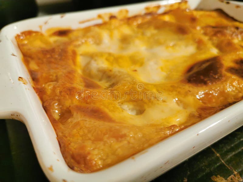 Italian Homemade Lasagne Bake Dish Stock Photo - Image of italian ...