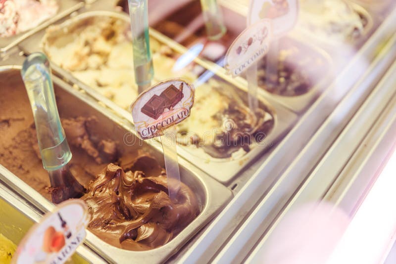 Italian Ice Cream in Gelateria Editorial Photo - Image of traditional ...