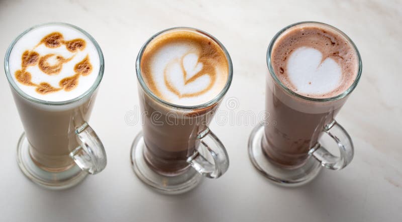 Italian Iced Coffee Latte Collection Stock Image - Image of aroma ...