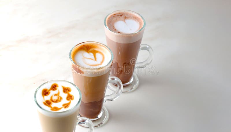 Italian Iced Coffee Latte Collection Stock Photo - Image of barista ...