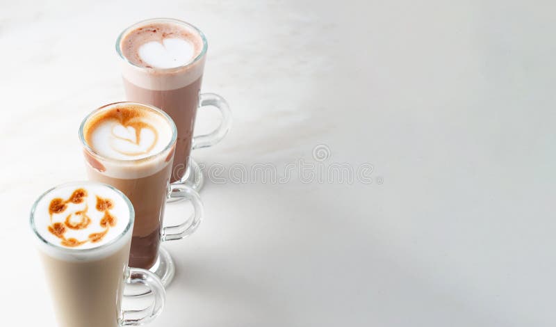 Italian Iced Coffee Latte Collection Stock Photo - Image of creamy ...