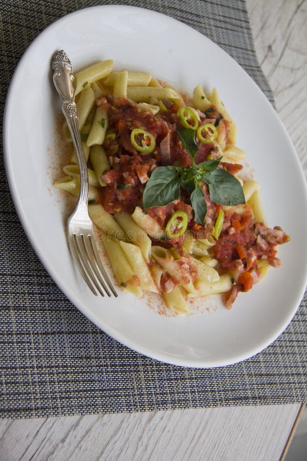 Italian Kitchen: Tomato Penne Stock Image - Image of italian, calories ...